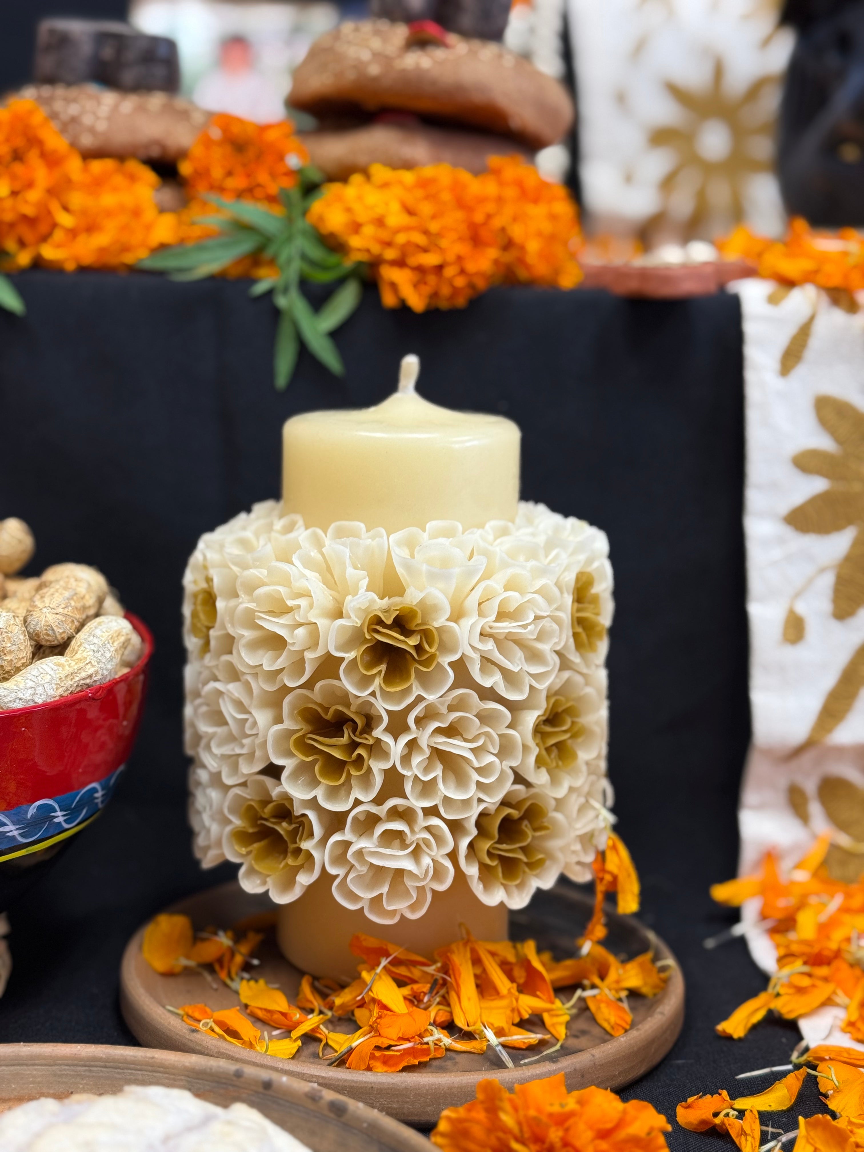 Vela/ Candle Brown with White – Zapotec Heritage